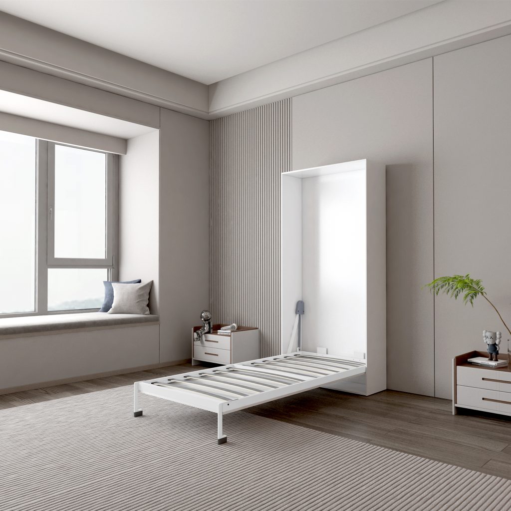 Comfiz WHITE Vertical Super Single Murphy Wall Bed No Table – Selected ...